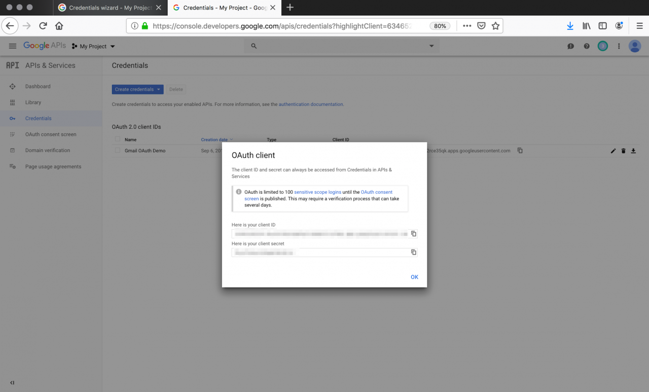 Google Gmail OAuth Setup and Filestack Integration