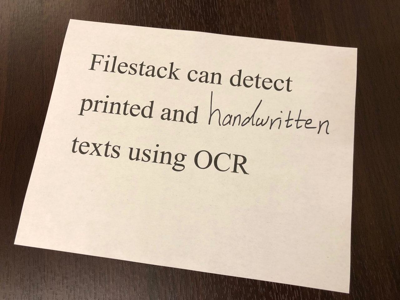 Optical Character Recognition by Filestack