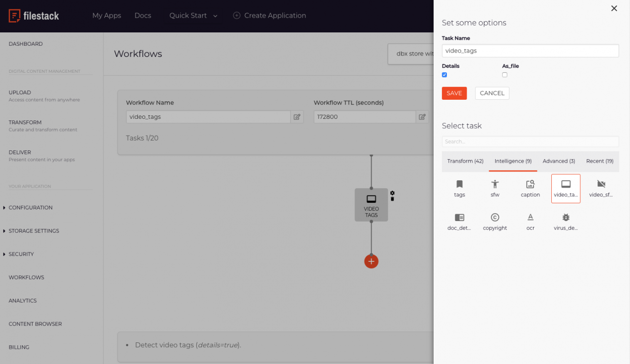 Intelligent Video Tagging in Filestack